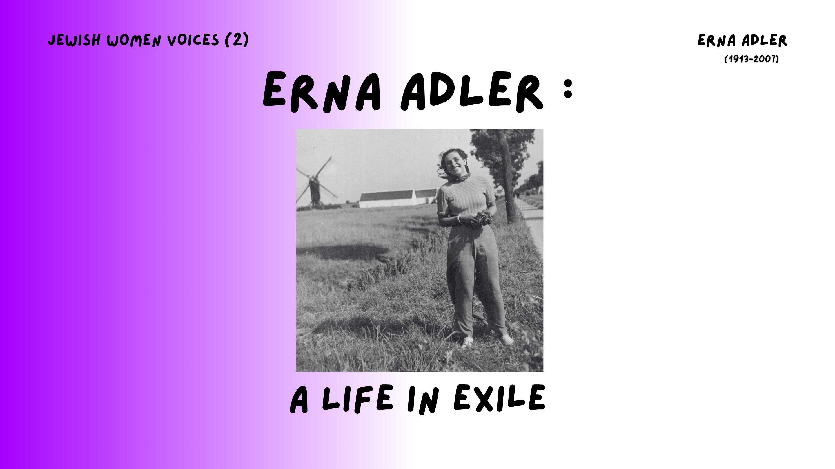 Erna Adler : une vie d’exil – Musée Juif de Belgique